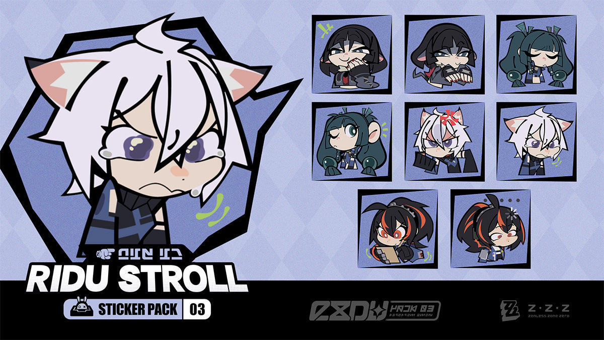 Zenless Zone Zero Sticker Set: Ridu Stroll Pack 3 – 141Store